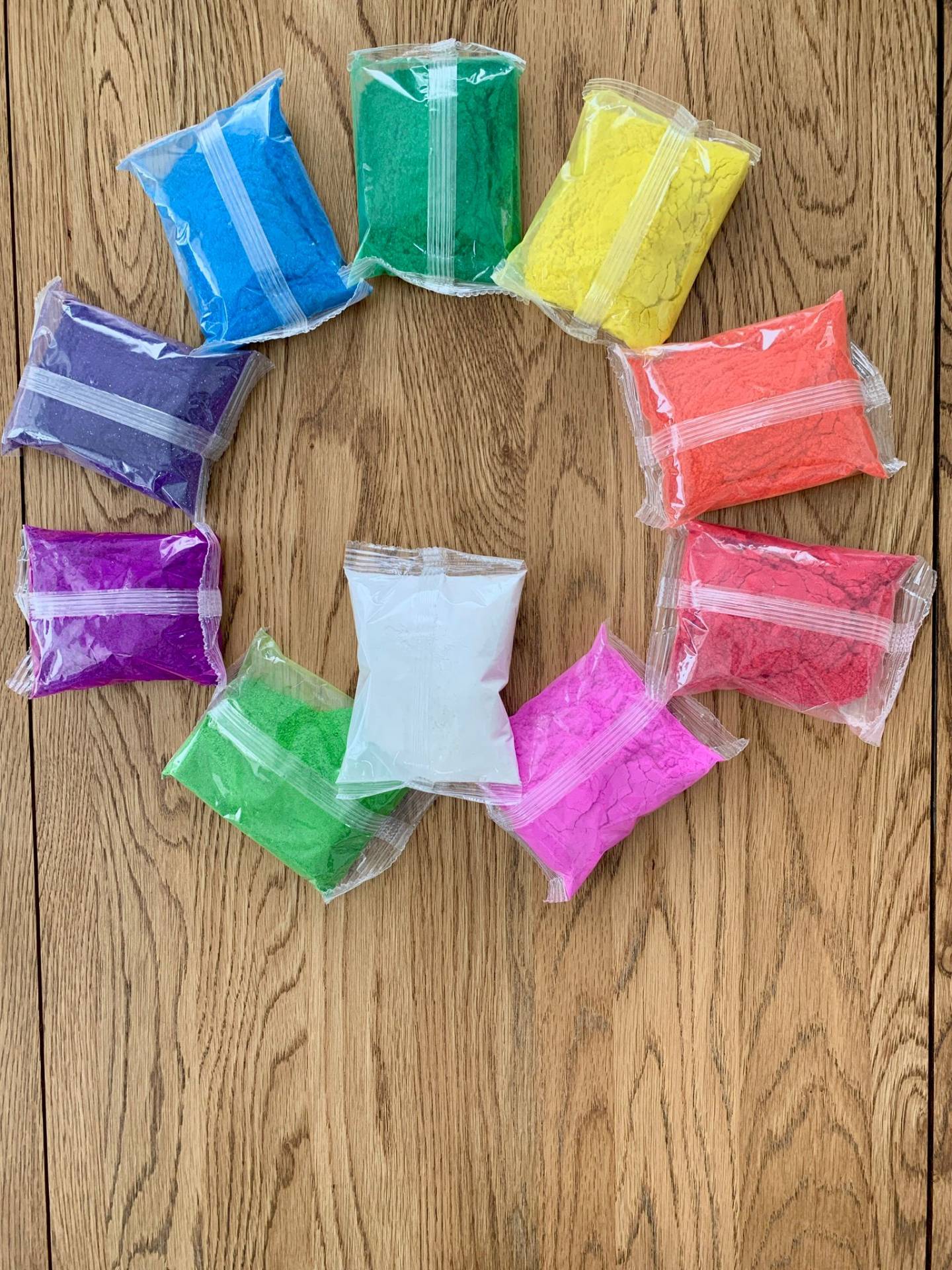 Rangoli Colours Set | 10 Vibrant Colours, 100gm Each | Festive Colours UK